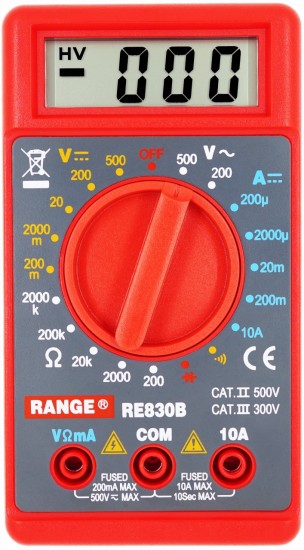 RE830B (Black), Range digital Multimeter