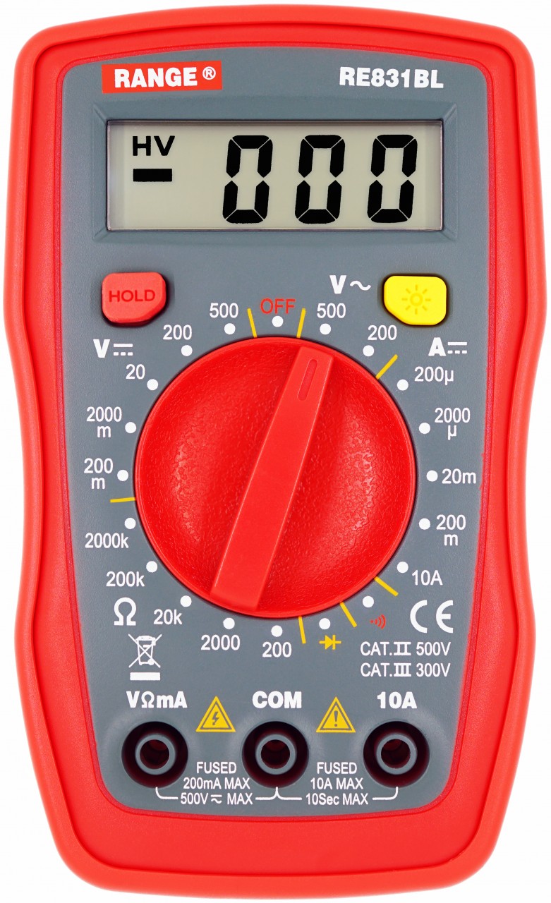 RE831BL (Red), Range digital Multimeter